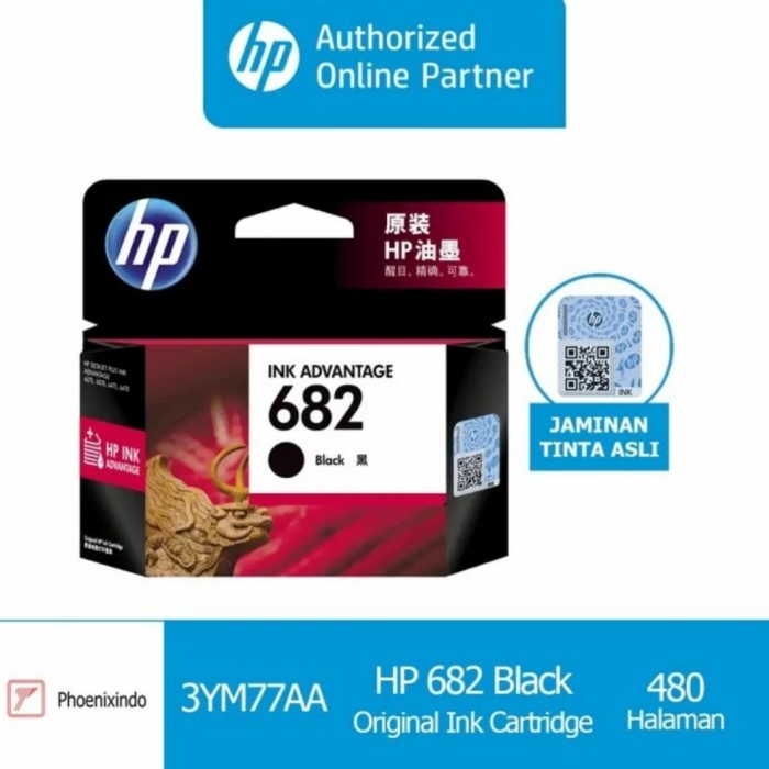 Jual Tinta HP 682 Black HP682 HP682B 682B Original Ink Advamtage ...