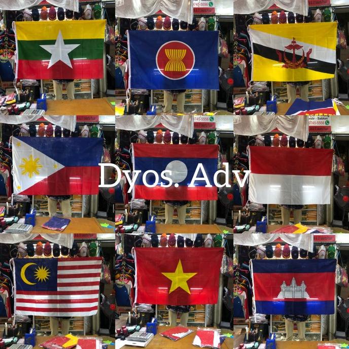 Jual bendera negara asean 60x90 cm | Shopee Indonesia