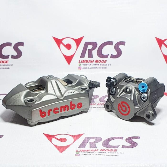 Jual Paket Kaliper Brembo Radial Monoblock M4 dan P2 Grey Red logo | Shopee Indonesia