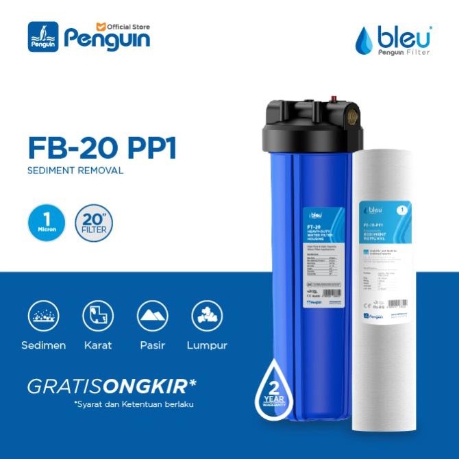 Jual Water Filter Penguin FB + PP (PP Sediment Cartridge) | Shopee ...