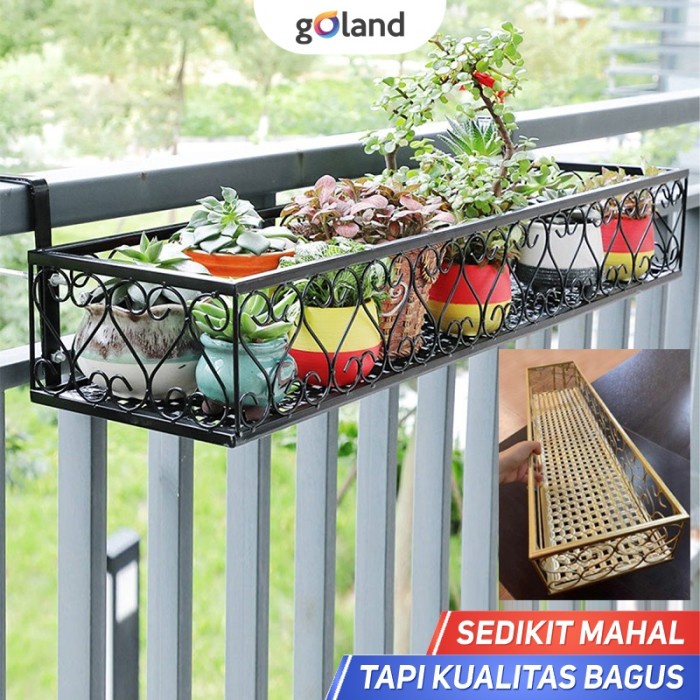 Jual GOLAND RAILING IRON FRAME RAK GANTUNG RAK POT TANAMAN GANTUNG ...
