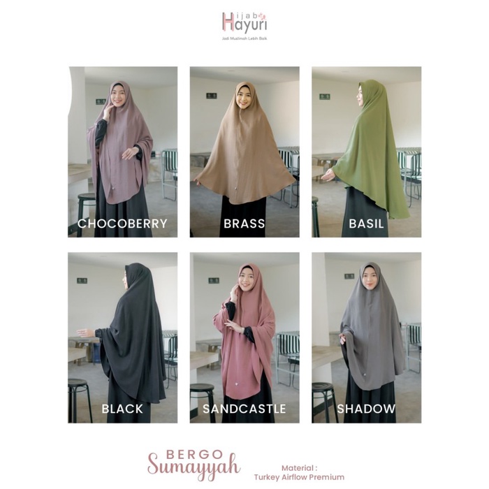 Jual Promo Bergo Sumayyah Hijab Hayuri | Shopee Indonesia