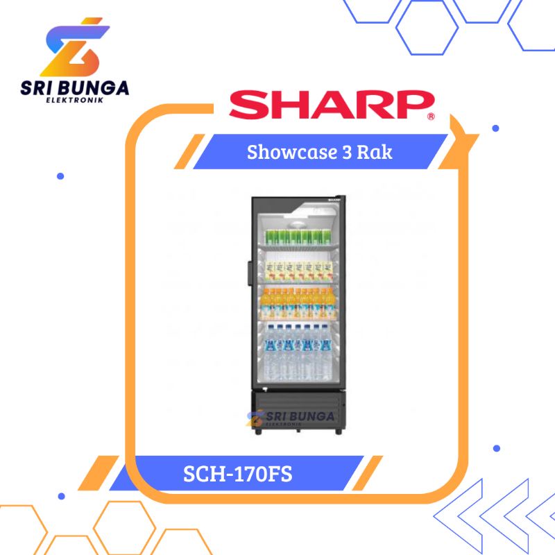 Jual Showcase SHARP SCH 170FS 210FS Display Pendingin Minuman 3 Rak 160 ...