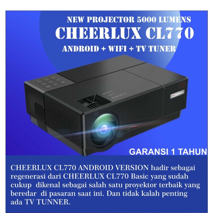 Jual Proyektor Cheerlux Led 4000 Lumens Proyektor Full Hd 1080p Shopee Indonesia