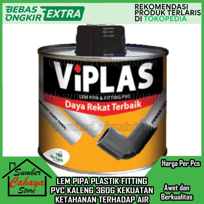 Jual Lem Pipa - Lem Pipa Pvc Viplas Avian Kaleng 360G Plastik Pipe ...