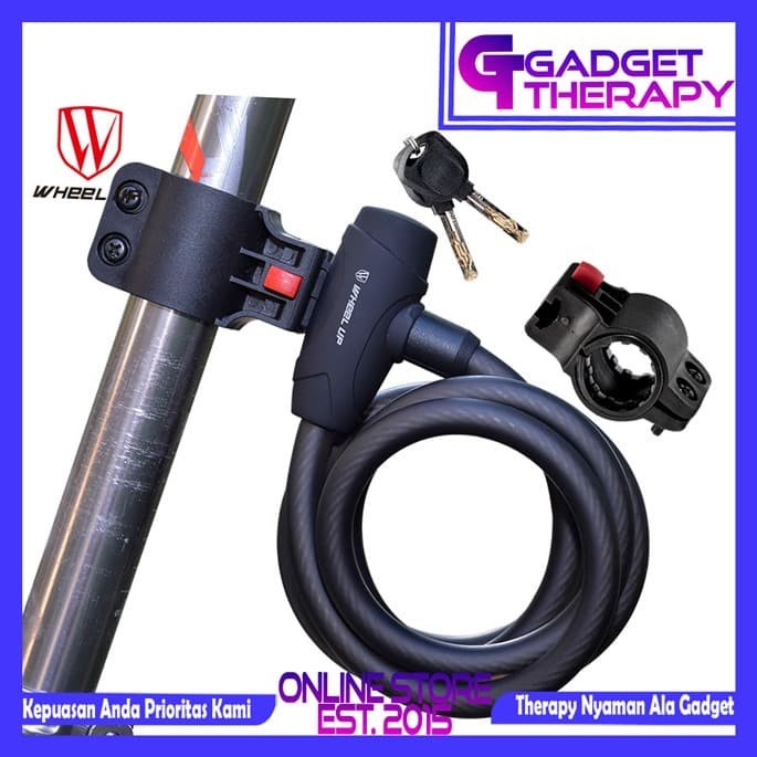 Jual KUNCI GEMBOK SEPEDA LIPAT MTB GUNUNG BAHAN BAJA FLEKSIBEL ORIGINAL ...