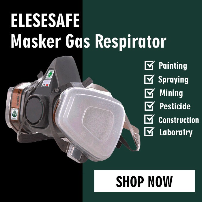Jual Terbaru Masker Gas Respirator 3M Full Face Kimia Filter Asap Debu ...