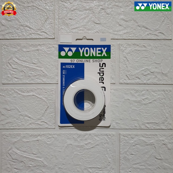 Jual New!! Grip Karet Badminton / Tennis YONEX AC 102 EX 3 IN 1 - ALL WHITE | Shopee Indonesia