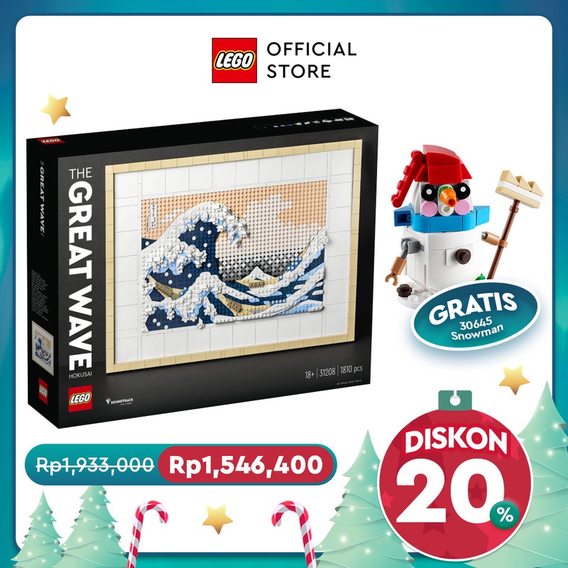 Jual LEGO Art 31208 Hokusai – The Great Wave Building Kit (1,810 Pieces) Mainan Susunan Balok ...