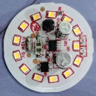 Jual PCB LED AC PREMIUM 12watt 2elco lebih stabil PUTIH TERANG | Shopee ...