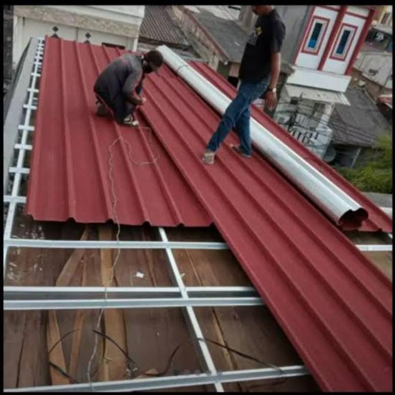 Jual Best! Atap Spandek Pasir (tebal 0.35) panjang 3, 4, 5 dan 6 meter ...