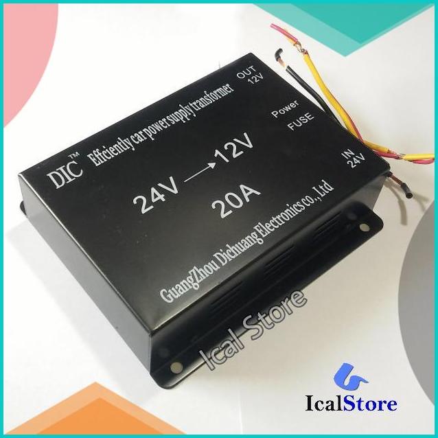 Jual Step Down Converter Inverter DC 24 volt ke 12 volt 20 ampere 20A ...