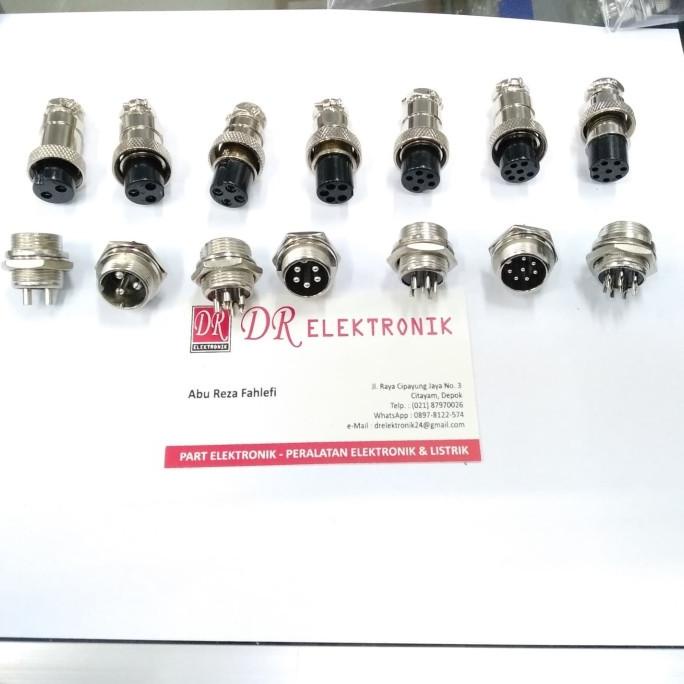 Jual Baru GX12 CB Aviation Plug 12mm Connector 2 3 4 5 6 7 pin 1 set ...