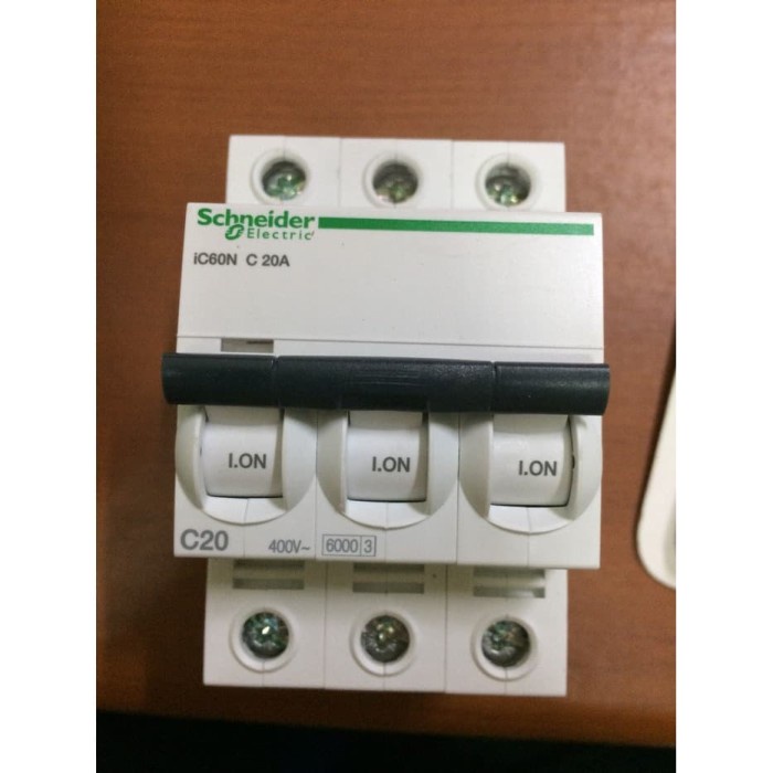 Jual Promo Mcb Schneider Ic60N 3P 20A Acti9 A9F74320 Miniature Circuit Breaker | Shopee Indonesia