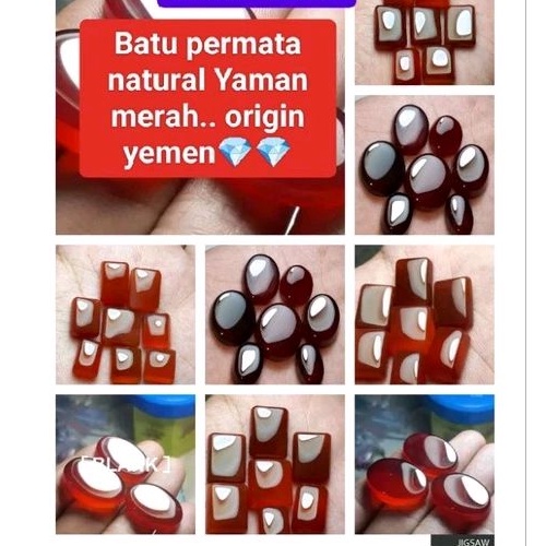Jual emban ikat ring monel super doff handmade plus batu natural Yaman ...