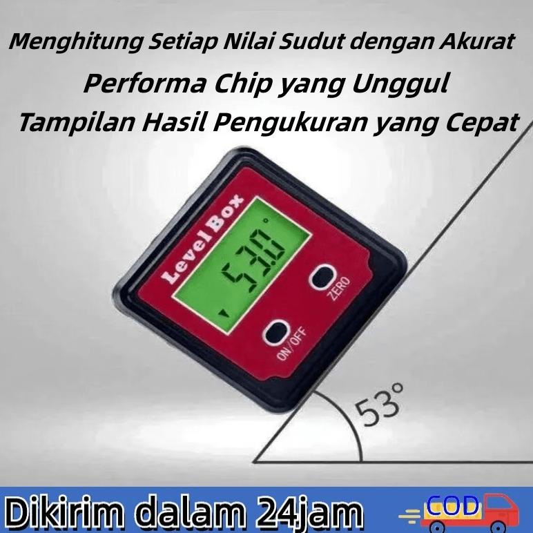 Jual Kiyos Inclinometer Digital Slope Level Box Angle Derajat ...