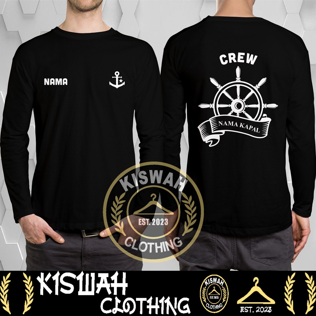 Jual Kaos Tshirt Pelaut Crew Gratis v2 Nama Kapal dan Nama Kamu Lengan ...