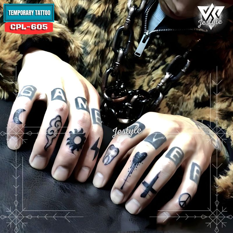 Jual [CPL-605] Tato Temporer Temporary Tattoo Couple Game over | Shopee ...