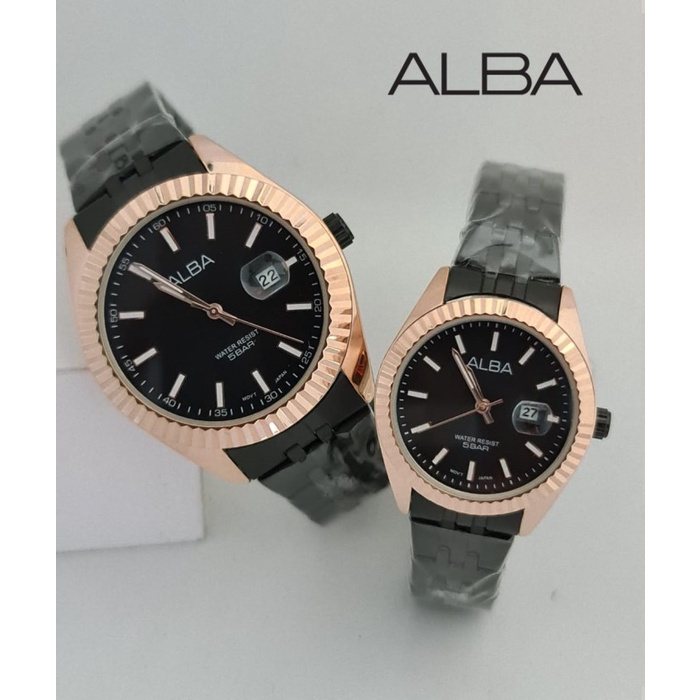 Jual Jam tangan couple alba rantai jubile - Hitam | Shopee Indonesia