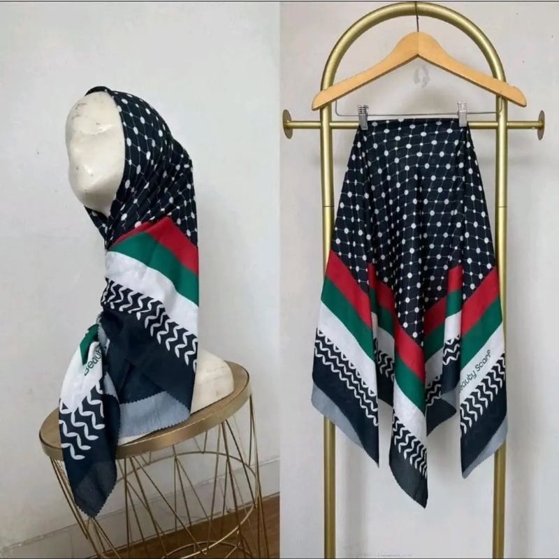 Jual Hijab motif segi empat voal premium Fatayat NU/hijab voal premium ...