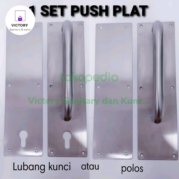 Jual TARIKAN PLAT PUSH PULL HANDLE PINTU PUSH PLAT STAINLESS STEEL ...