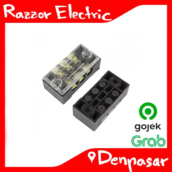 Jual populer] TB-2503 TERMINAL BLOCK BLOK 3 KABEL 3 PIN 3P SEKRUP 4MM ...