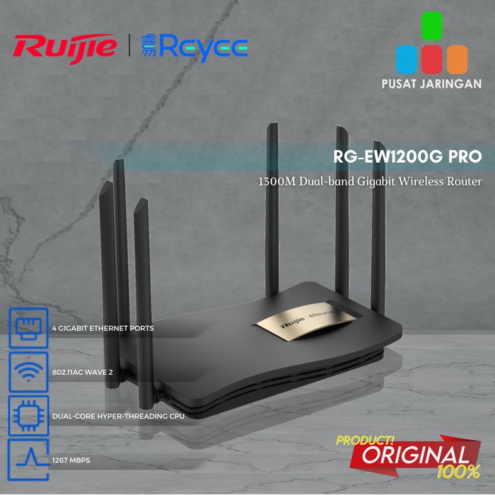 Jual RUIJIE RG-EW1200G PRO 1300M Dual-band Gigabit Wireless Router ...