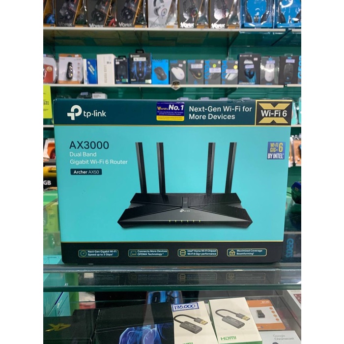 Jual Router TP-Link Archer AX50 AX3000 Dual Band Gigabit Wi-Fi 6 AX 50 ...