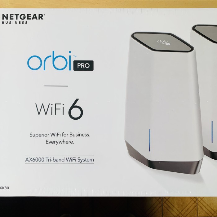 Jual NETGEAR Orbi Pro WiFi 6 Tri Band Mesh Router System SXK80 2 pack ...