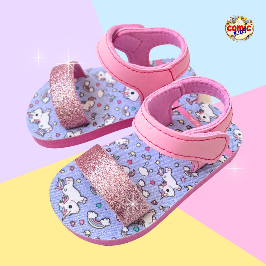 Jual Sepatu Sandal Anak Perempuan Comickids Sendal Selop Bayi 1 Tahun ...