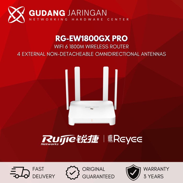 Jual RG-EW1800GX PRO RUIJIE REYEE WI-FI 6 WIRELESS ROUTER | Shopee ...