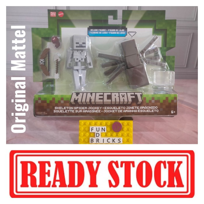 Jual mattel minecraft deluxe figure skeleton spider jockey | Shopee ...