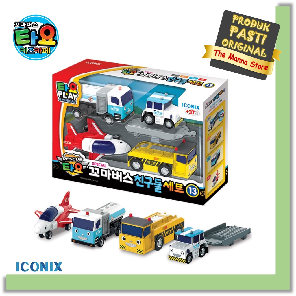 Jual Iconix Tayo The Little Bus Minicar Bus Set 13th Airport Set ...