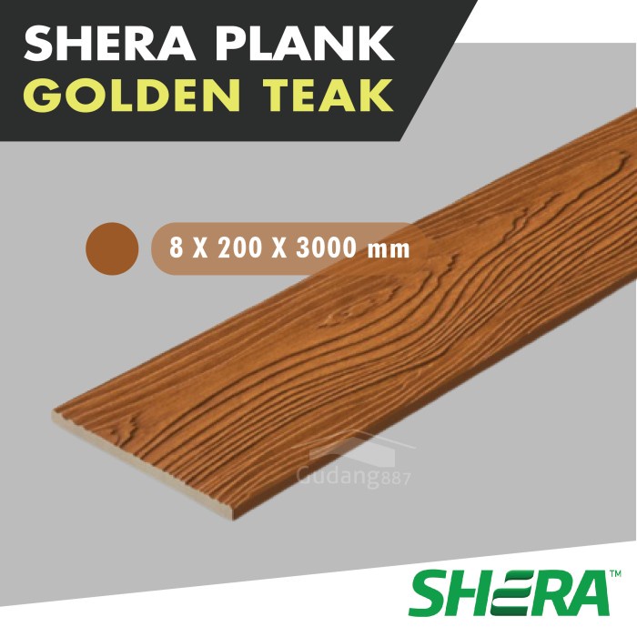 Jual SHERA PLANK GOLDEN TEAK 20CM / LISPANK GRC / CONWOOD / SHERAPLANK ...