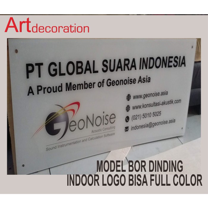 Jual Promo Papan Nama Perusahaan, Kost, Toko Tebal 3 Mm Plang Akrilik ...