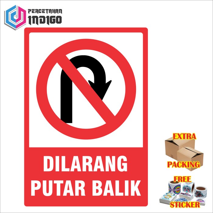 Jual Promo Plat Alumunium Rambu Dilarang Putar Balik | Shopee Indonesia