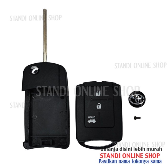 Jual Baru Casing Kunci Lipat Flipkey Rumah Kunci Toyota All New Sienta ...