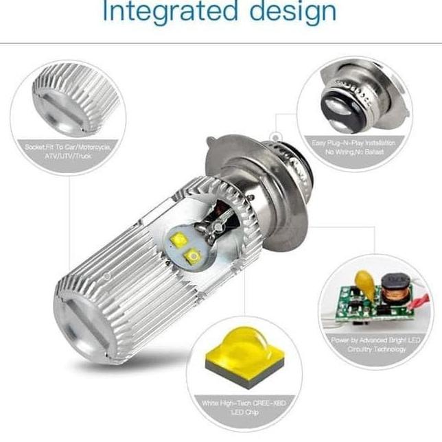 Jual Lampu Led Motor Lampu Utama Motor Led Cree H6 2 Sisi | Shopee ...