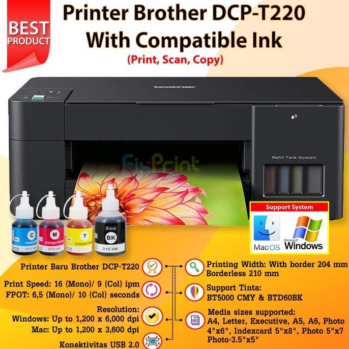 Jual Printer Dcp-T220 (Print Scan Copy) T-220 Pengganti Dcp-T310 Bt5000 ...