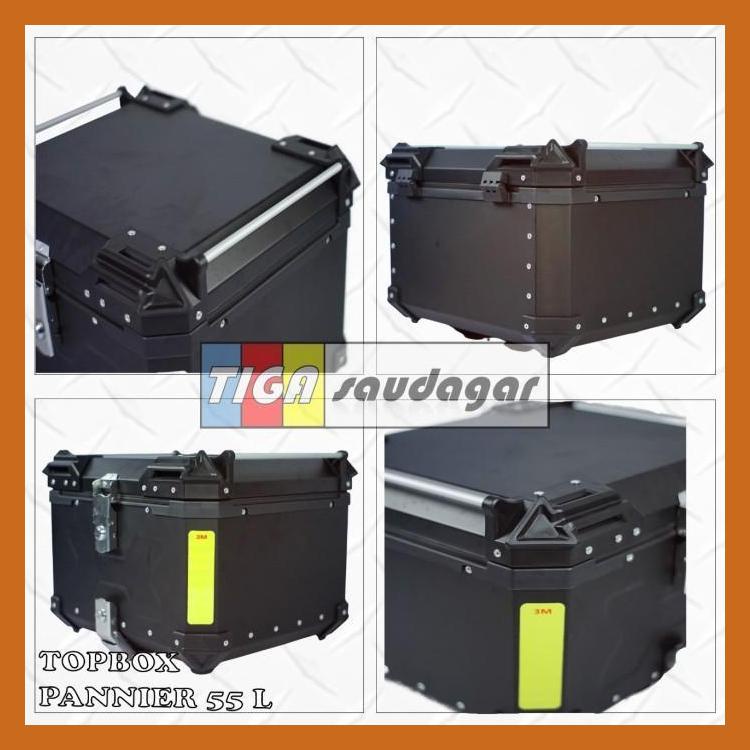 Jual TOP BOX PANNIER ALUMUNIUM 55 LITER KUNCI MODEL X UNTUK MOTOR ...