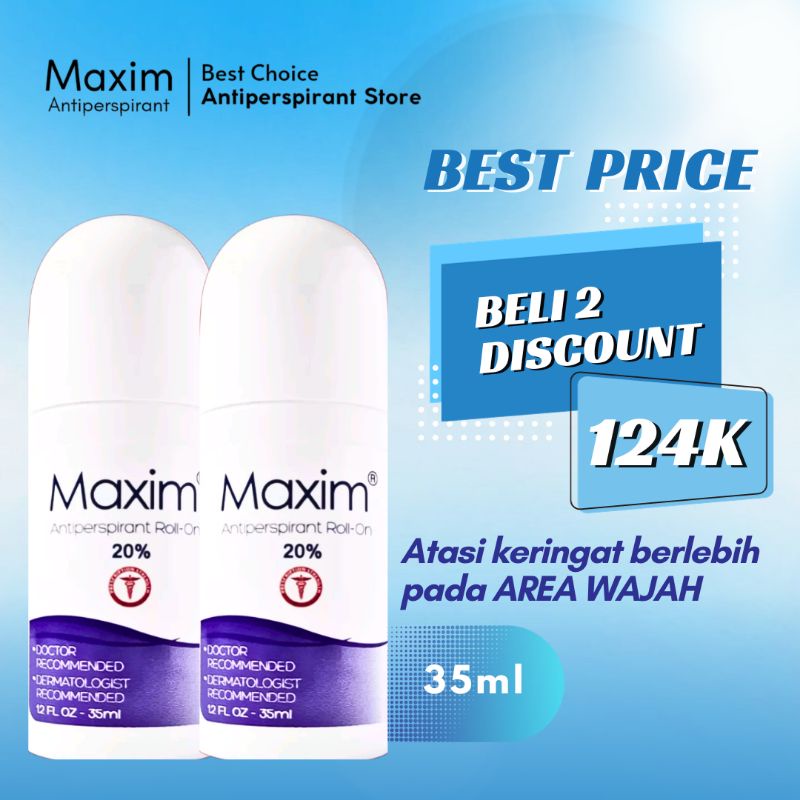 Jual Maxim Antiperspirant 20% Seluruh Tubuh (2pcs) 35ml | Solusi ...