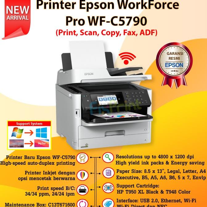 Jual Printer Epson Workforce Pro Wf-C5790 Wfc5790 Wf C5790 Wireless ...