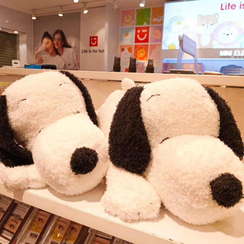 Jual Boneka Anjing Berbaring Lucu - MINISO Snoopy Summer Travel ...