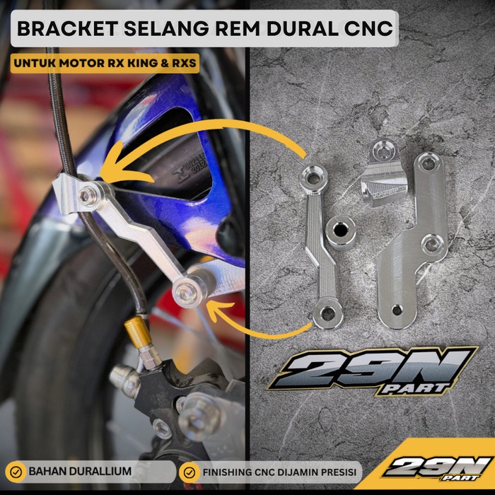 Jual BREKET BRACKET SELANG REM DEPAN RX KING RXS DURAL FINISHING CNC | Shopee Indonesia