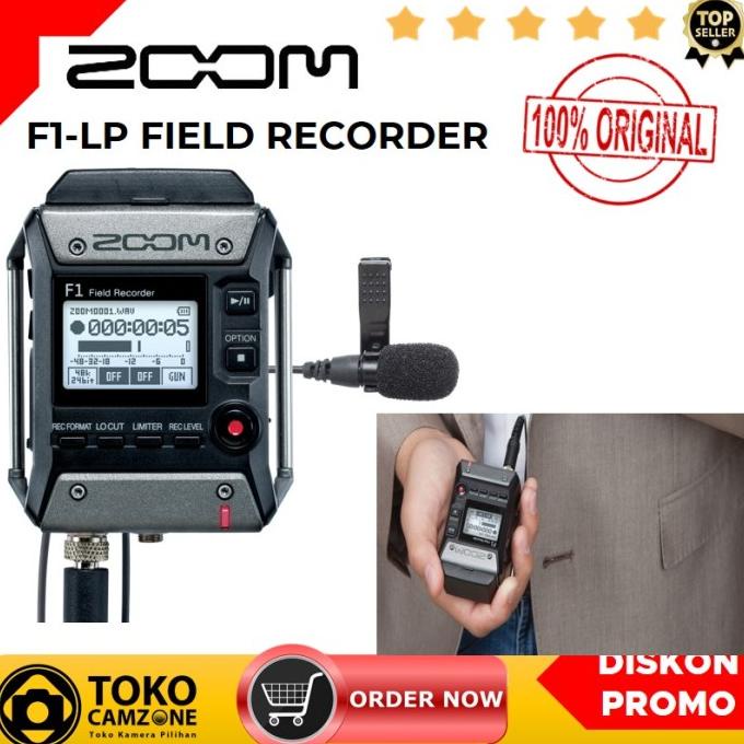 Jual Zoom F1 LP Field Recorder with Lavalier Microphone | Shopee Indonesia