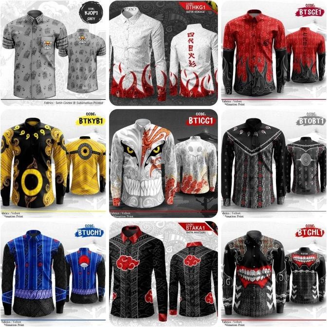 Jual Jose Kemeja / Batik Anime, One Piece, Naruto, Avengers, Dc ...