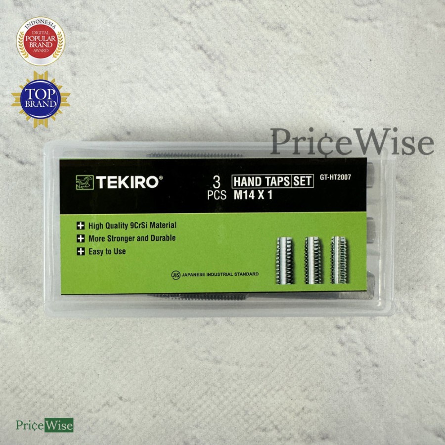 Jual Hand Taps Set 3 pcs M14 x 1 / 1.25 / 1.5 / 1.75 / 2 Tekiro / Hand ...