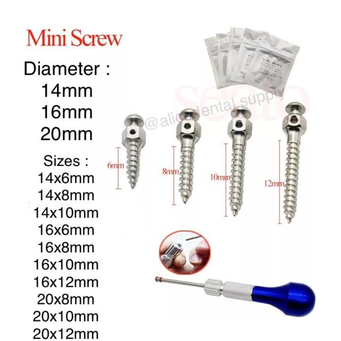 Jual Dental mini screw ortho orthodontic screw implant screw implan ...