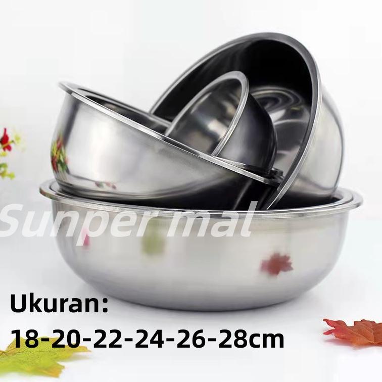 Jual Flash Sale - Baskom stainless set/ 6 ukuran 18-28cm /14-24cm ...