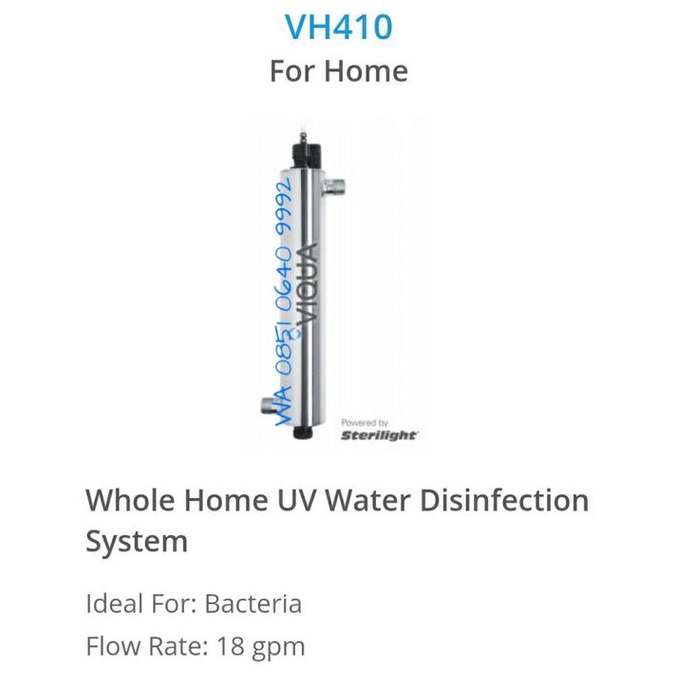 Jual VIQUA UV SYSTEM VH410 18 gpm / 70 lpm | Shopee Indonesia